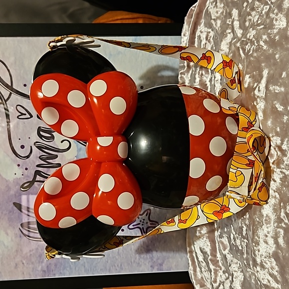 Disney | Other | Disney Minnie Mouse Balloon Popcorn Bucket With Strap ...